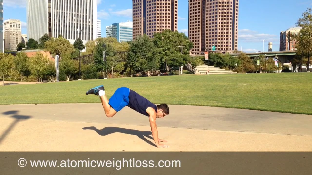 Donkey kick push ups - YouTube