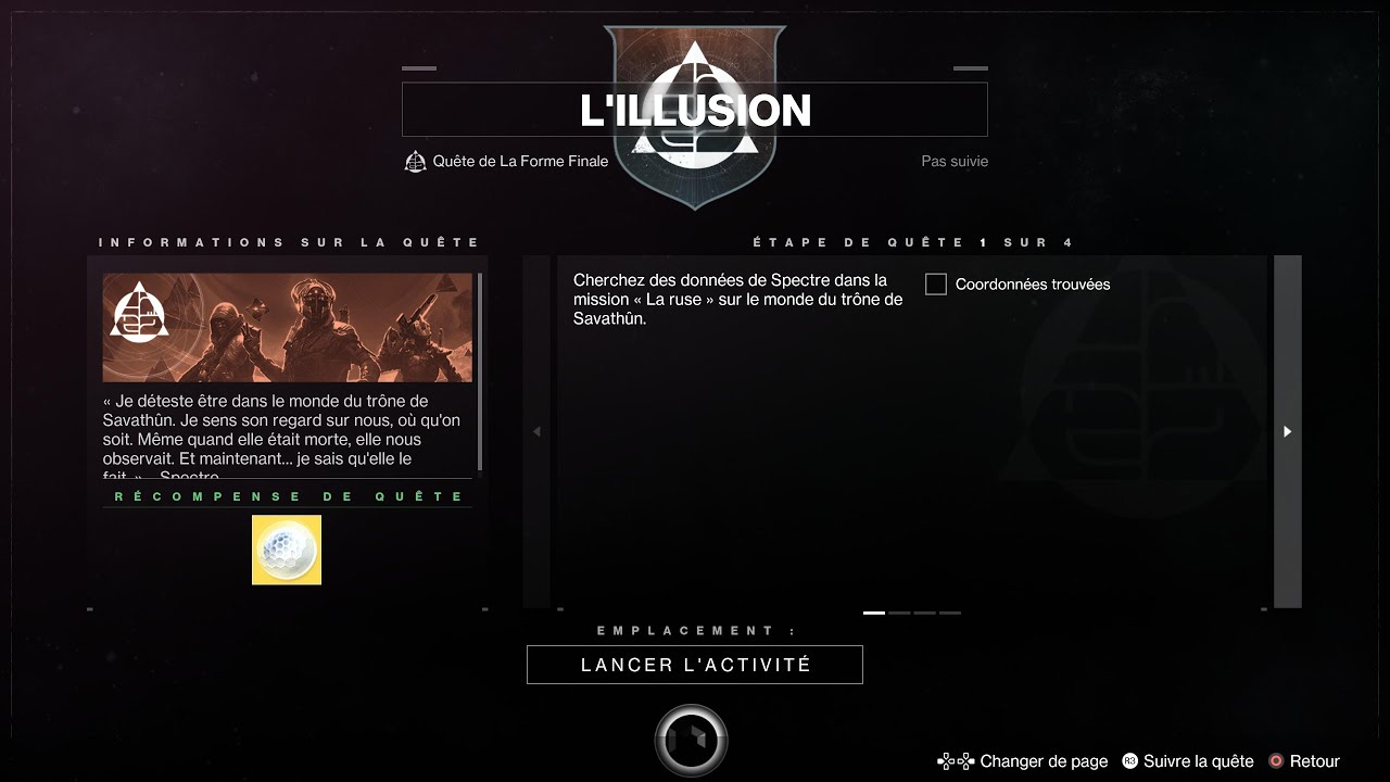Destiny 2 FR - Spectre Perdu : L' Illusion - La Ruse / Monde du Trône - YouTube