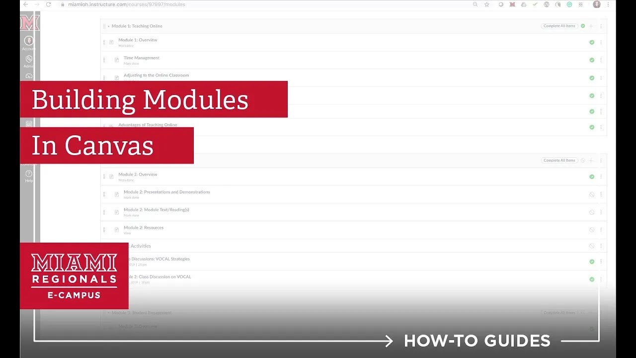 Building Modules in Canvas - YouTube