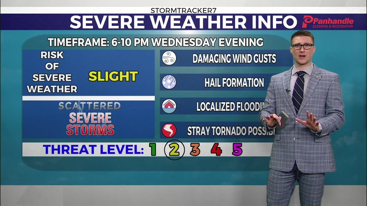 Risk for severe weather Wednesday evening - YouTube