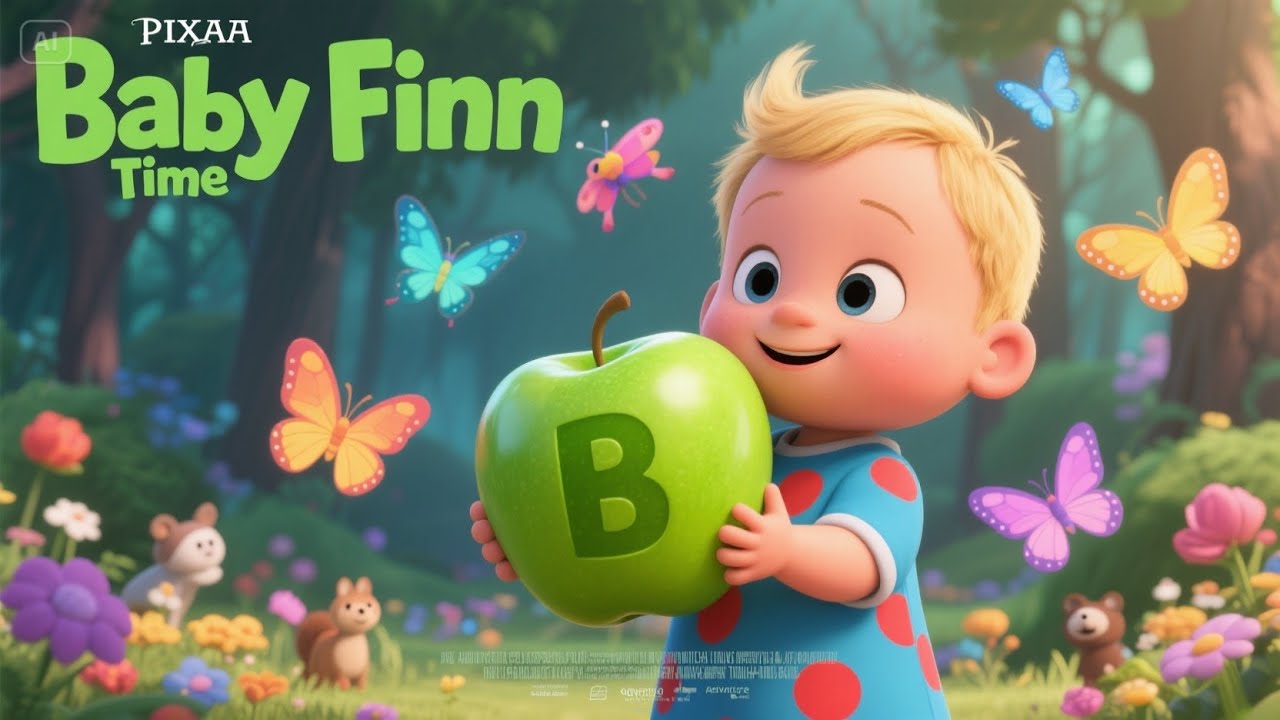 Alphabet Apples with Baby Finn | Fun Kids Song, Animated Nursery Rhyme ...