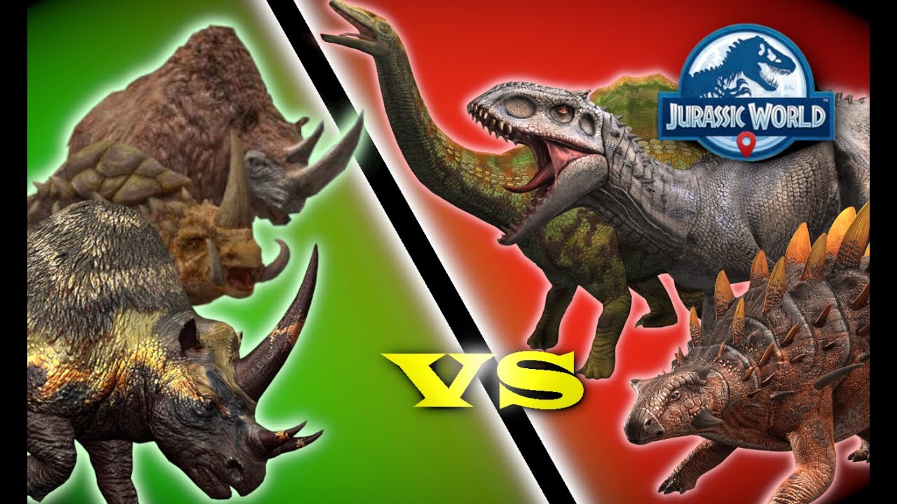 Rhinos Vs Legendary Hybrids || Jurassic World Alive - YouTube