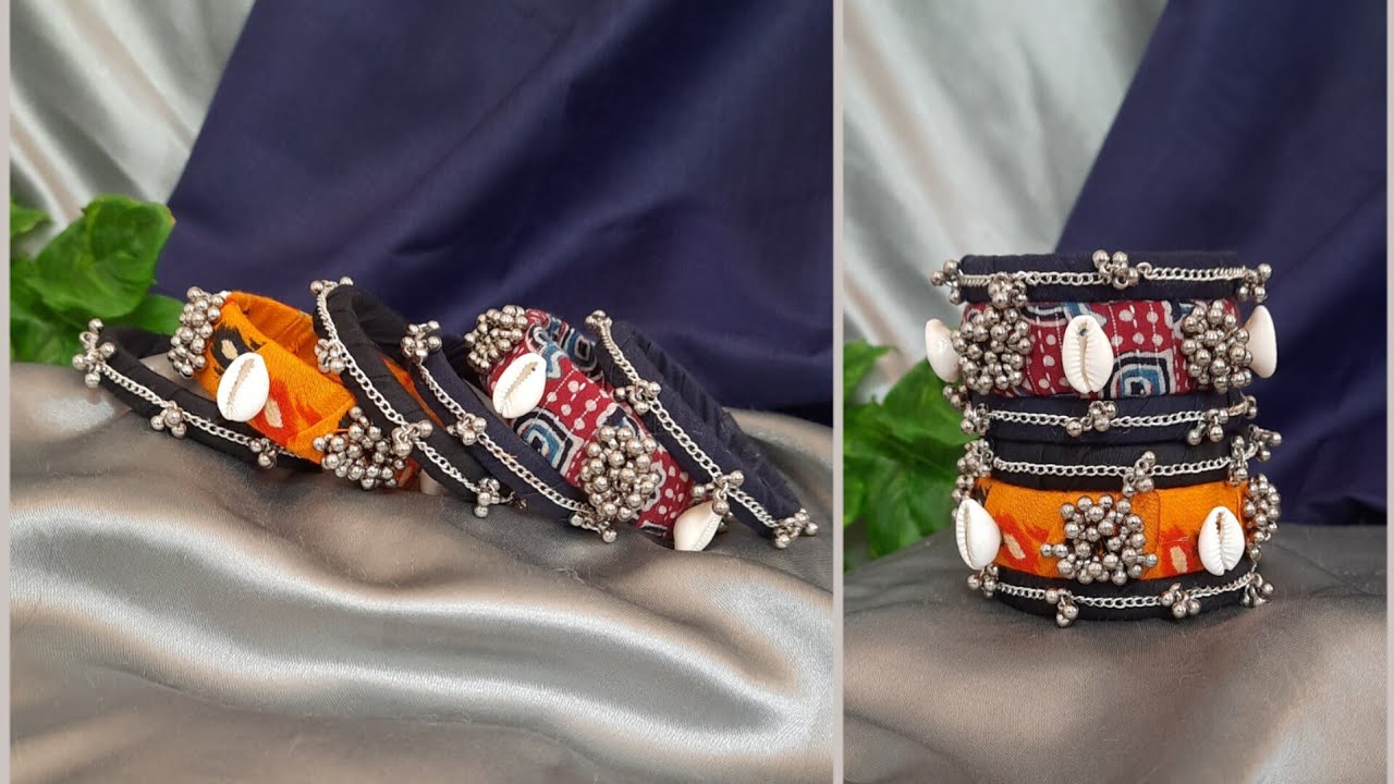 DIY FABRIC BANGLES// MAKING OF TRENDING FABRIC BANGLES - YouTube