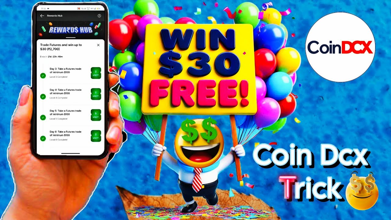 Coin Dcx Free 30$ // Coin Dcx Reward Hub // Crypto Trading #coindcx # ...