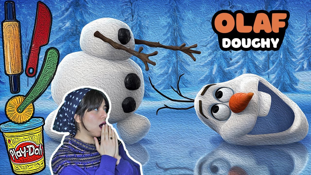 How to Make Play Dough Olaf (Fun Frozen Craft) - YouTube