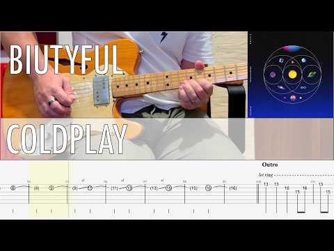 Biutyful Coldplay Cover • Guitar Tab • Tutorial • Lesson
