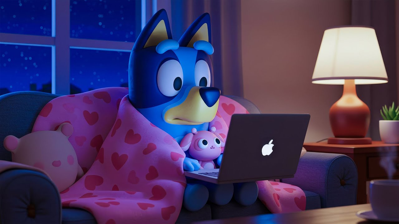 Bluey’s Cozy Night 🌙 Chill Piano Beats for Relaxation & Focused Studyi ...