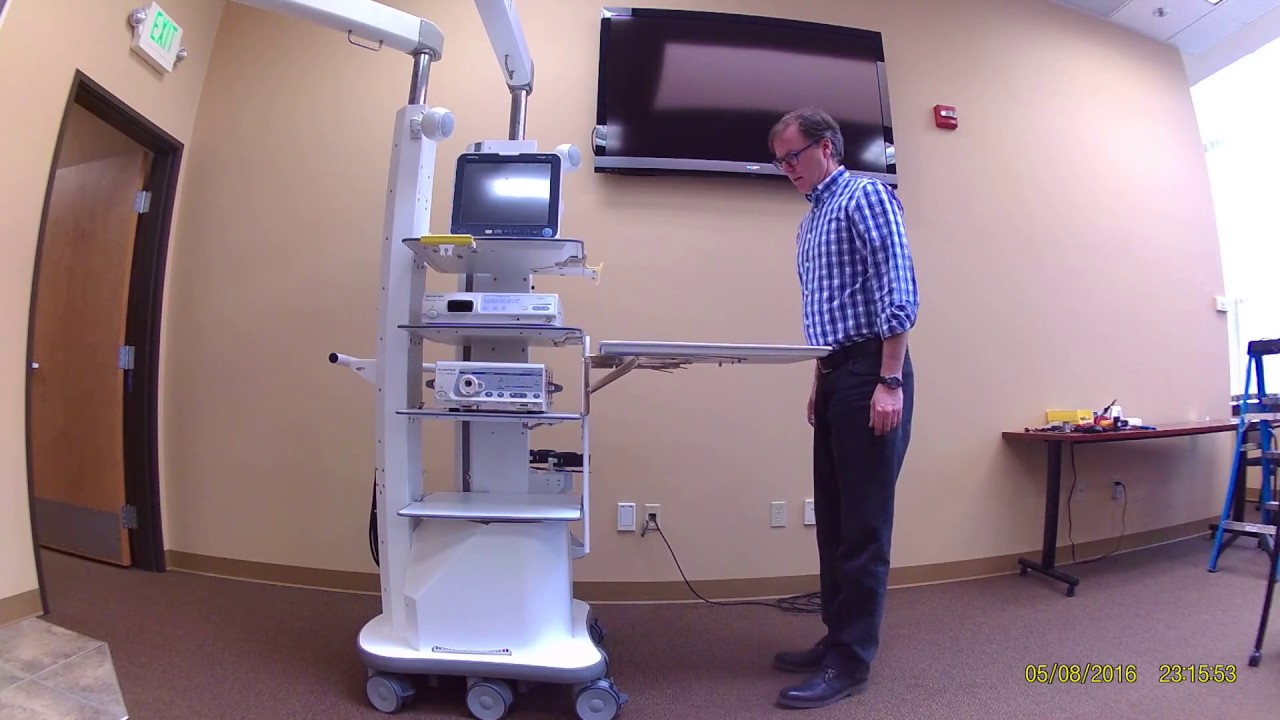 Folding Endoscopy Tray for NuCART and NuBOOM - YouTube