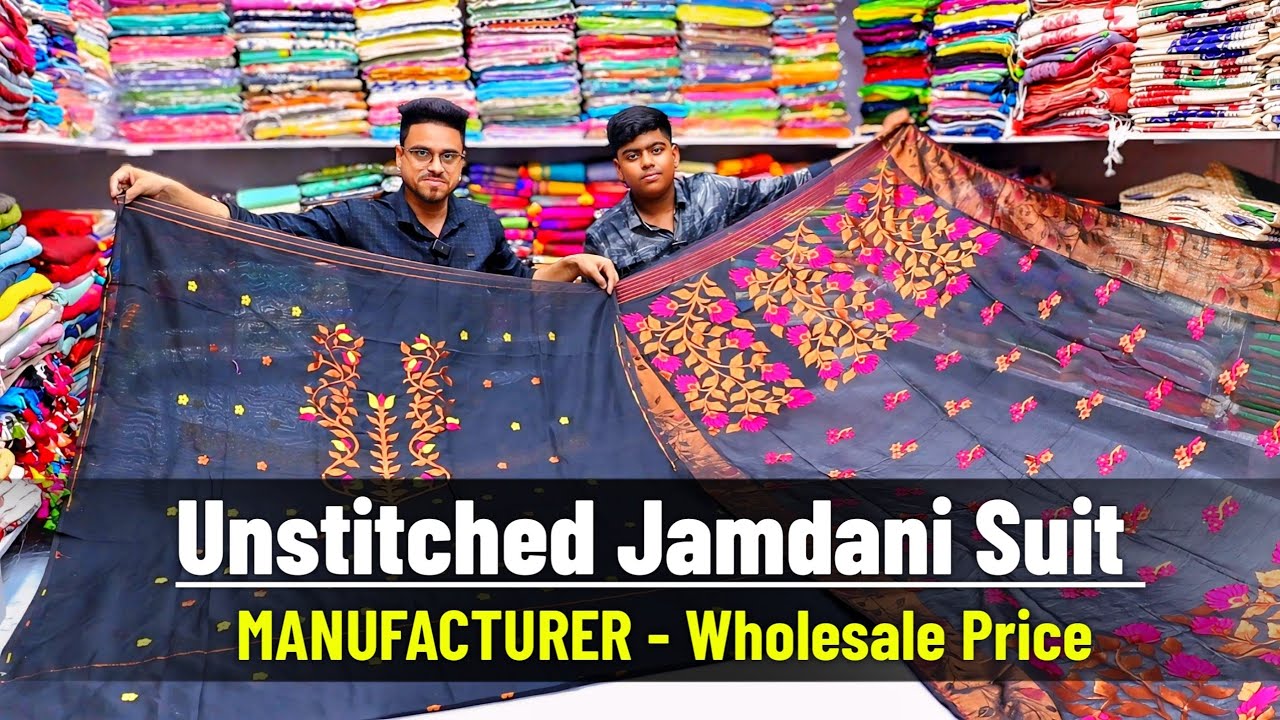 Authentic Jamdani Work Suit Piece / Dress Material - Manufacturer ...