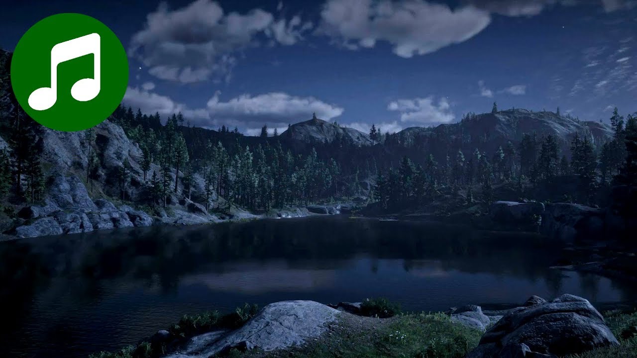 RED DEAD REDEMPTION 2 Ambient Music & Ambience 🎵 Night at the Lake ...
