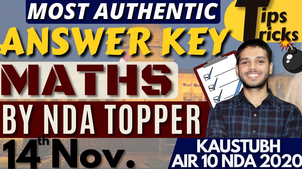 NDA 2 2021 Maths Answer Key 👌Paper Analysis With NDA AIR 10 | Most ...