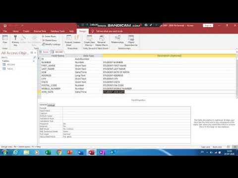 #msaccess How to create Student Record MS Access || Lab Activity ...