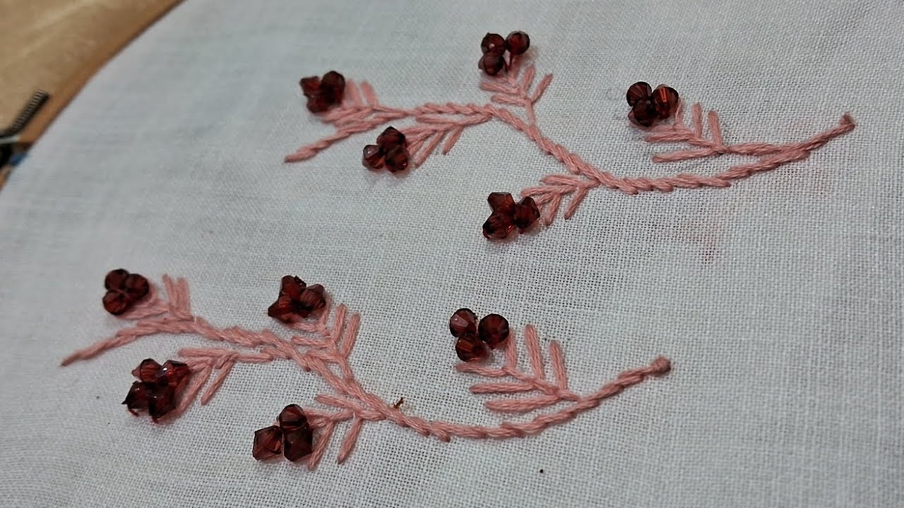 Simple Bead Work For Kurti | Hand Embroidery Bead Work Design | Designs ...