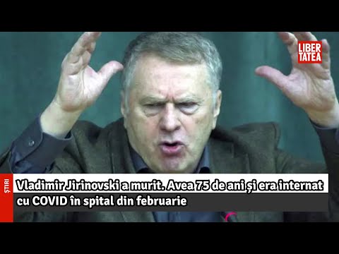 Vladimir Jirinovski a murit. Avea 75 de ani și era internat cu COVID în spital din februarie