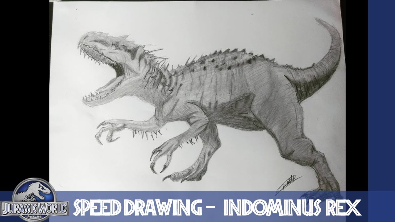 Speed Drawing Indominus Rex (JURASSIC WORLD) 🦖 - YouTube