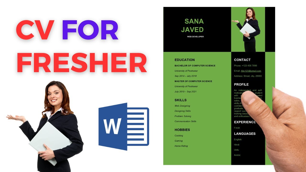 How to Make a CV with No Experience | Best Resume Format for Freshers ...