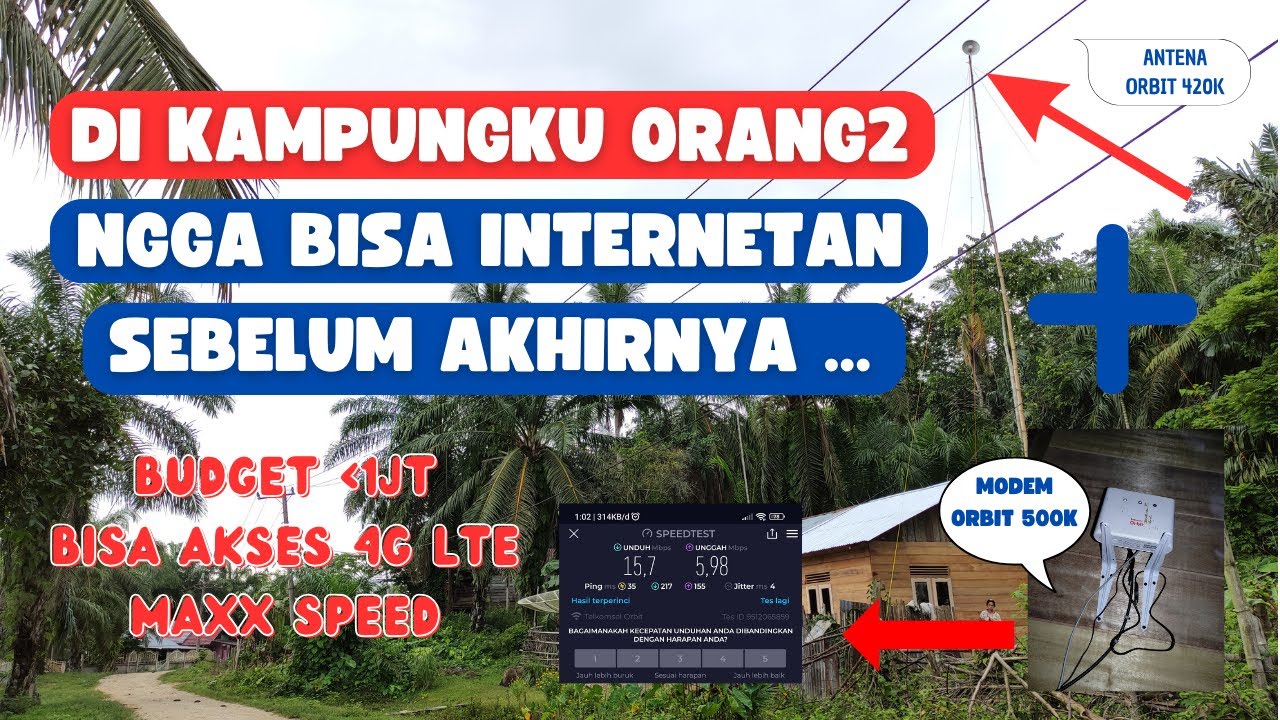 PASANG WIFI ORBIT PLUS ANTENA EKSTERNAL DESA MANA LAGI YANG BELUM ...