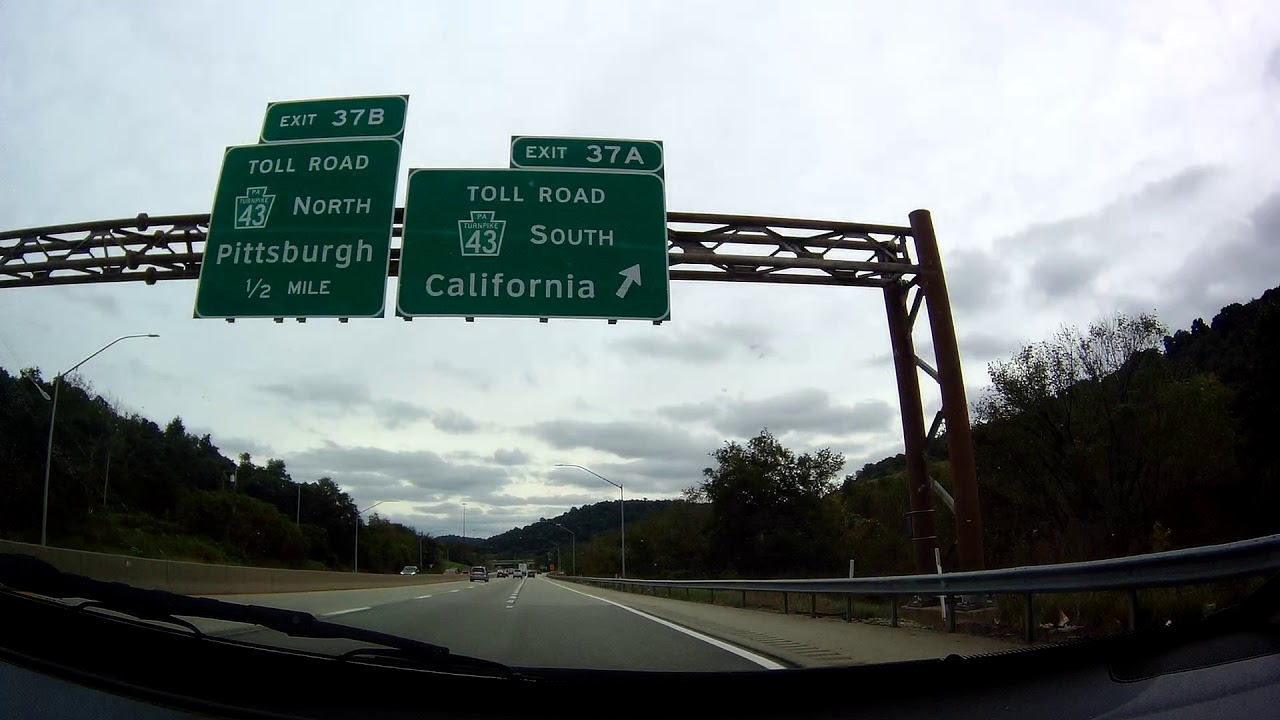 PA Interstate 70 east exit 37A interchange high mast streetlights ...