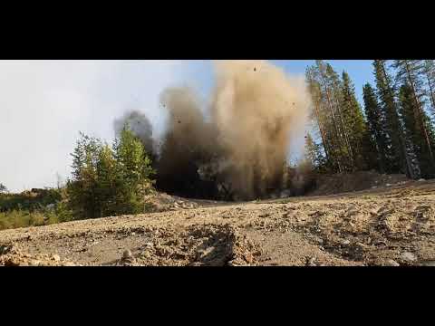 (Explosives) Blowing up mountain. 5 000 kg dynamite. - YouTube