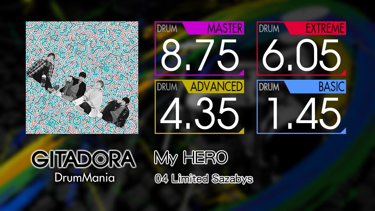 【GITADORA】 My HERO (MASTER ~ BASIC) Drum - YouTube