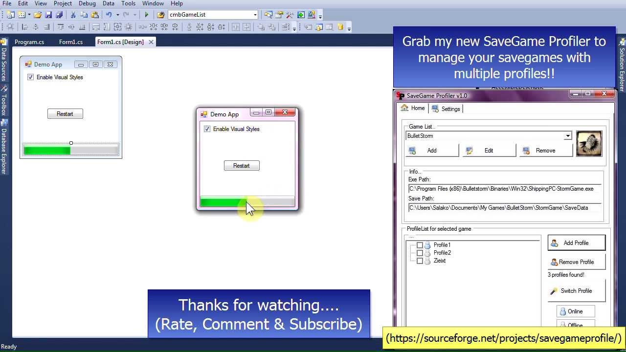 C# (C Sharp) - Visual Styles & Progress Bar Renk Değiştirme - www ...