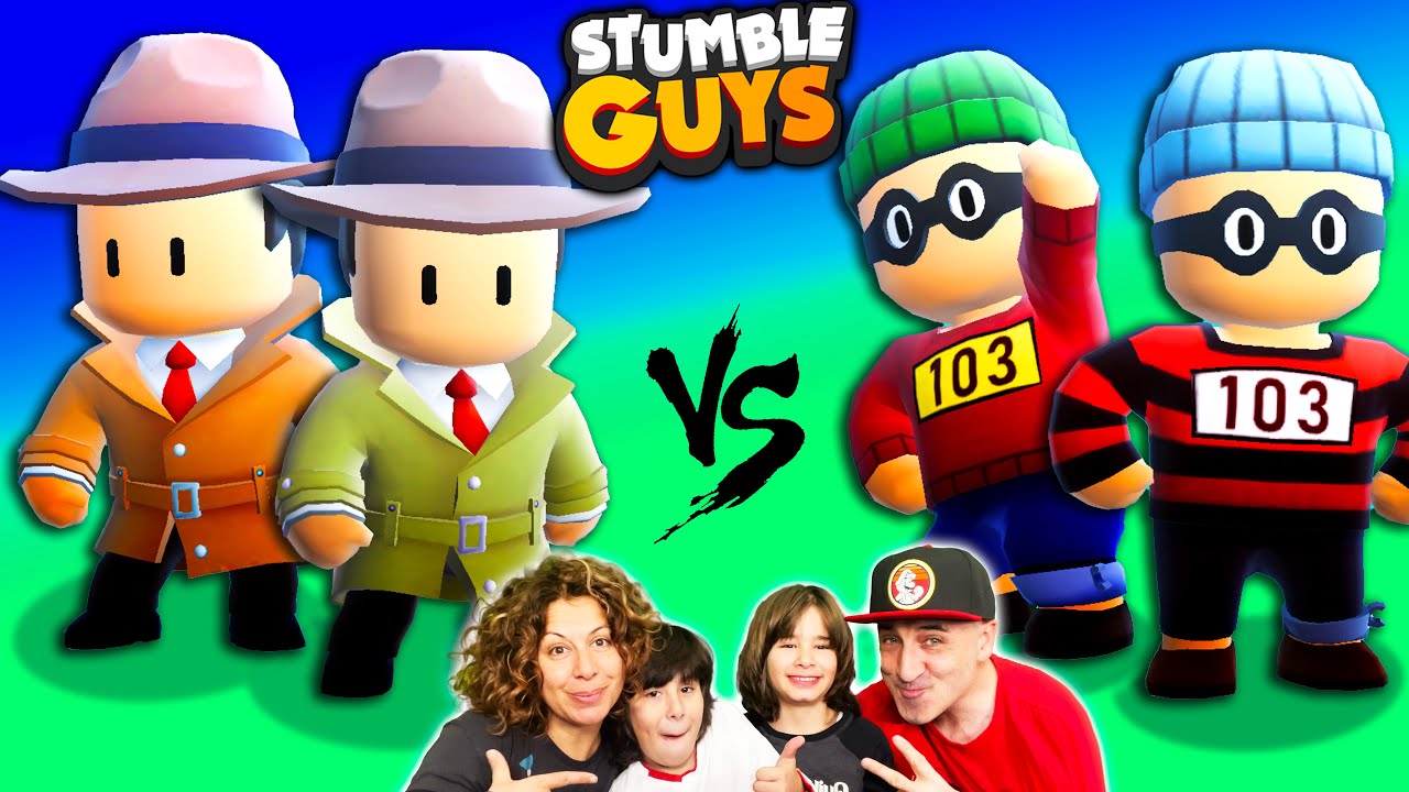 DETECTIVES vs. LADRONES en STUMBLE GUYS!! - YouTube