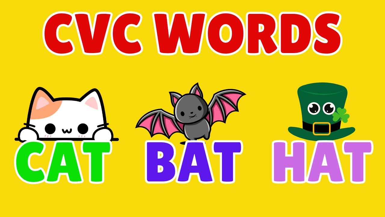 CVC Words Blending and Phonics - Learning How to Read - Letter Sounds ...