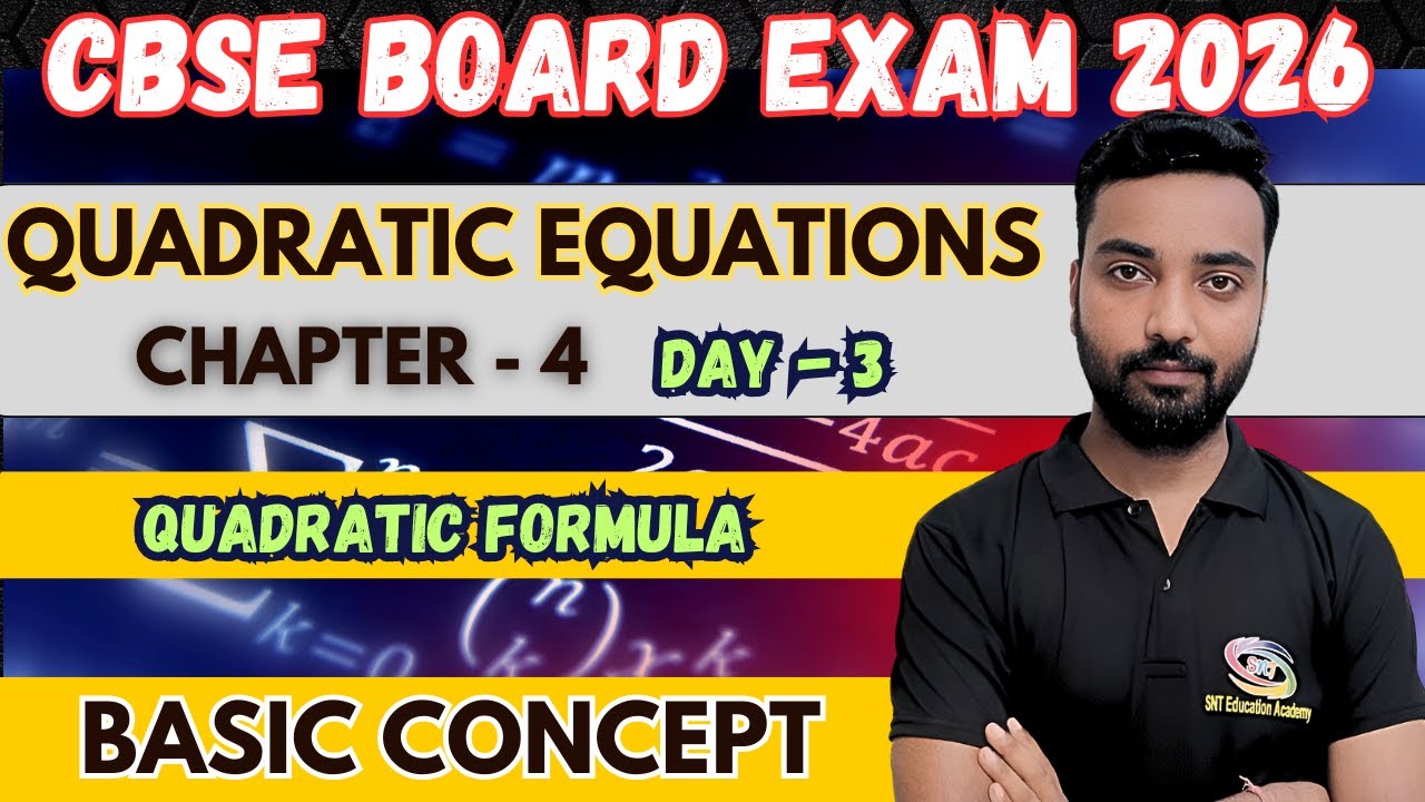 Quadratic Equation Chapter 4 II Quadratic equation class 10 II Solution ...