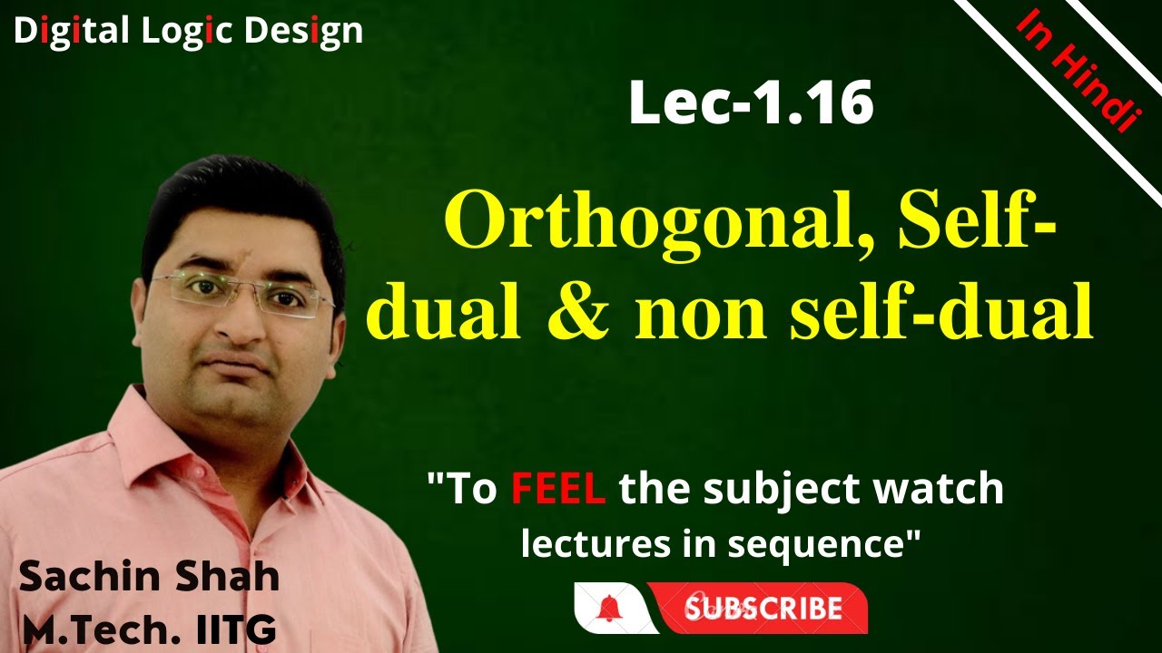 L1.16: Orthogonal, Self dual & non self dual function example - YouTube