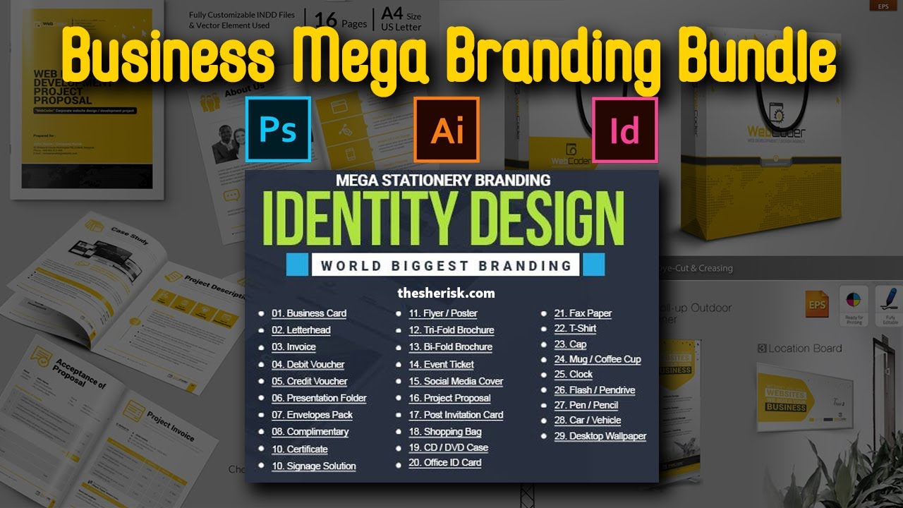 Business Branding Mega Bundle All In One Graphics Templates Download ...