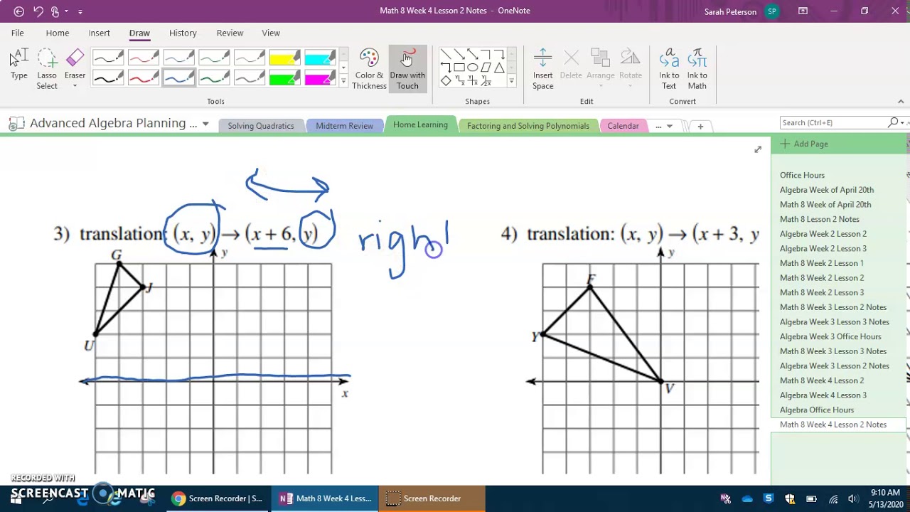 Math 8 Week 5 Lesson 2 Notes - YouTube