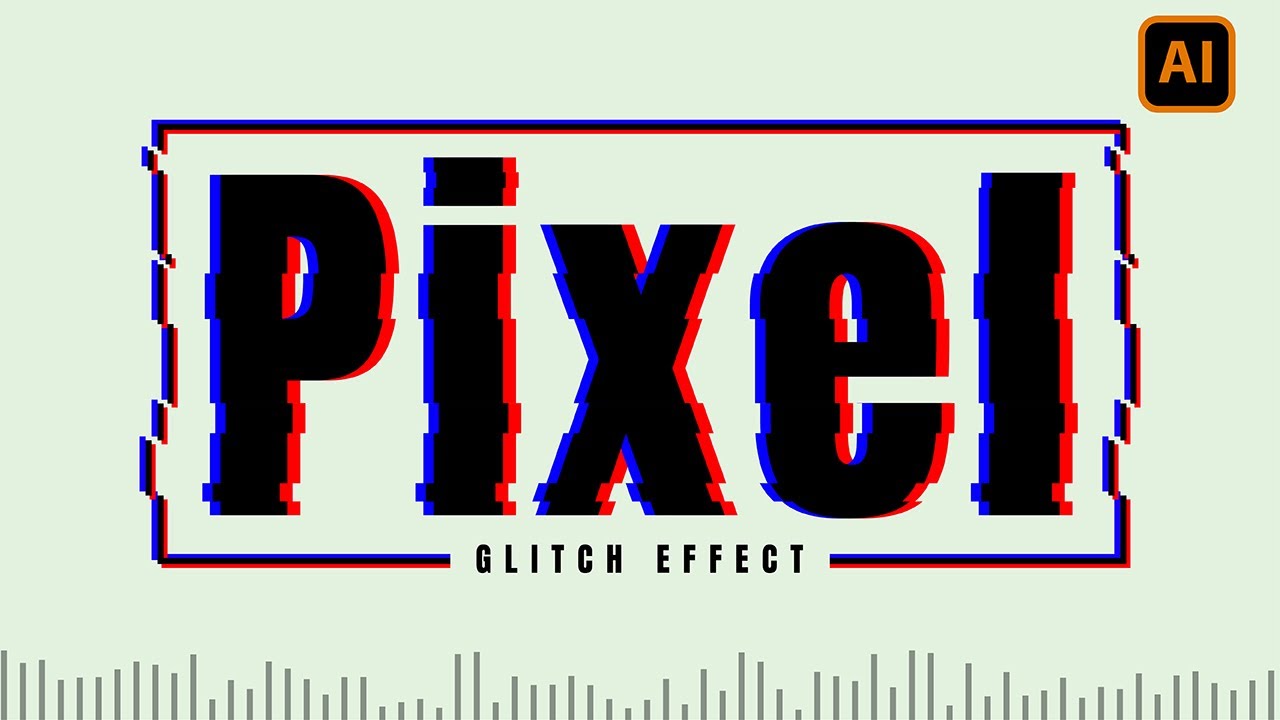 Glitch text effect in Adobe Illustrator - YouTube