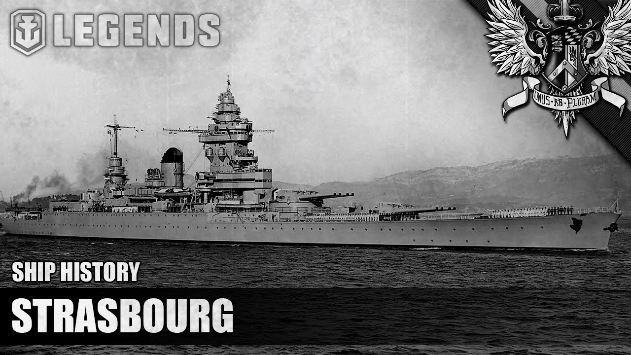 WoWS: Legends - Strasbourg - Ship History - YouTube