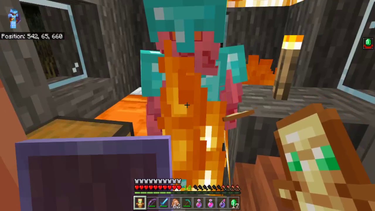 protecting the village from getting attack (minecraft) - YouTube