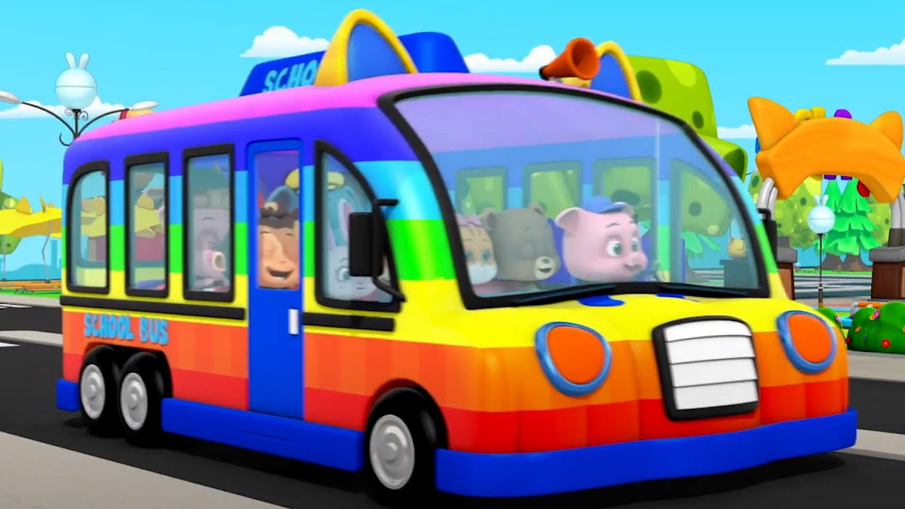 Wheels On The Bus Go Round And Round + More Baby Songs And Cartoon ...