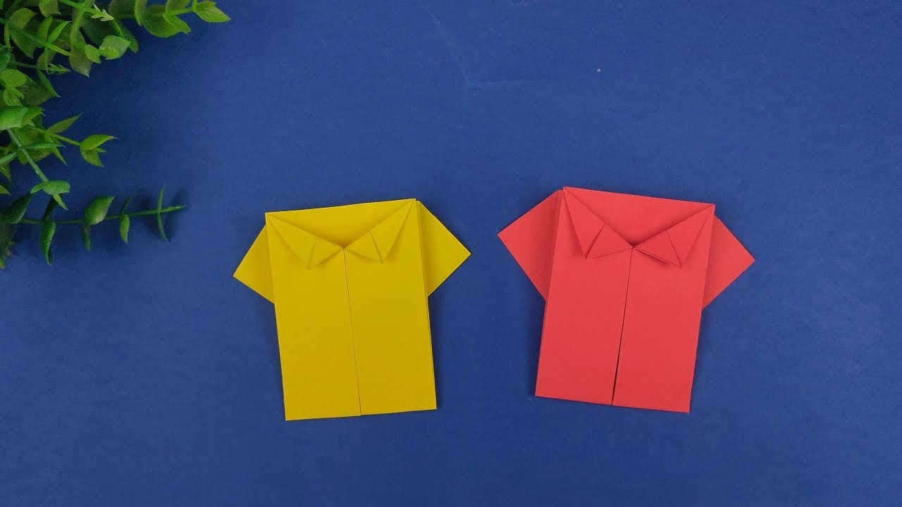 Folding Polo Shirt From Paper | DIY Komorebi - YouTube