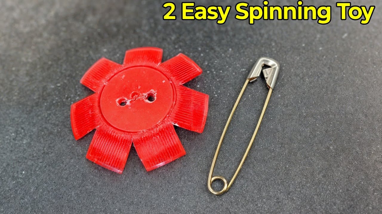 2 Easy Spinning Top Making | how to make a spinning toy at home easy ...