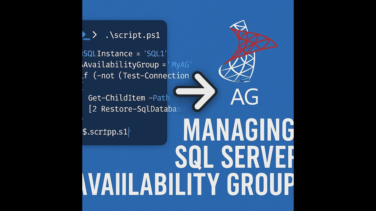 Manage SQL Server AG with Powershell - YouTube