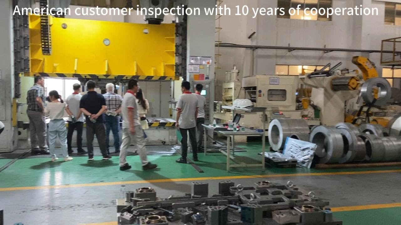 US customers inspecting automotive stamping die & tool, transfer die ...