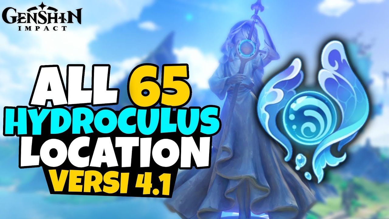 Guide All 65 Hydroculus Location - Genshin Impact v4.1 - YouTube