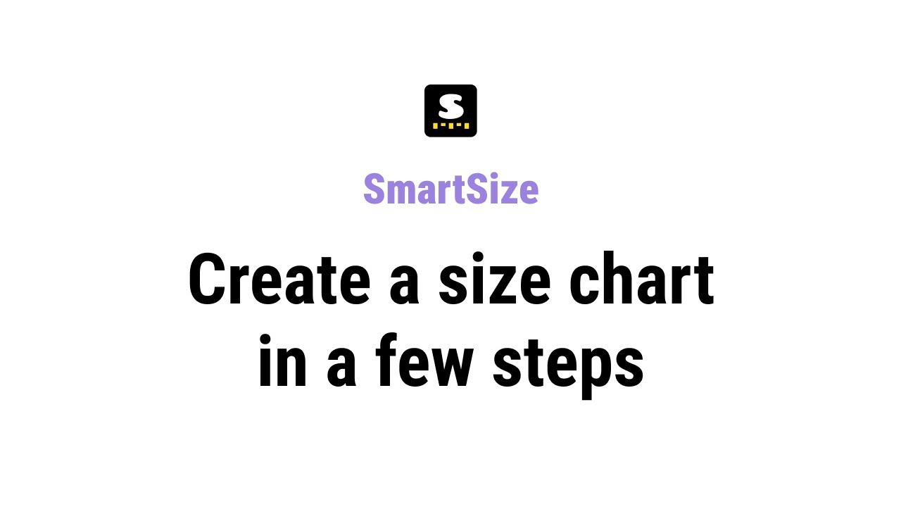 How to create a size chart with SmartSize - YouTube