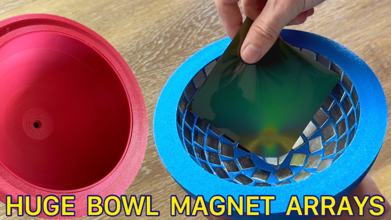 Huge bowl magnet array (LaPoint array) for a PrimerCube build - YouTube