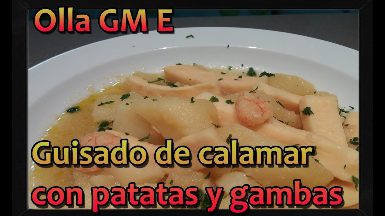 #65 Guisado de calamar con patatas (olla GM E) - YouTube