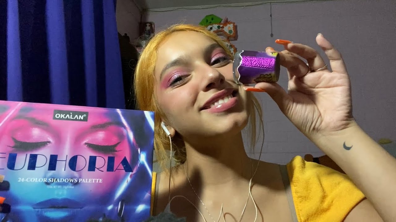 ASMR MAQUILLAJE EUPHORIA MÁS SHOT| SUSURROS Y SONIDOS RELAJANTES|SOFIWI ...