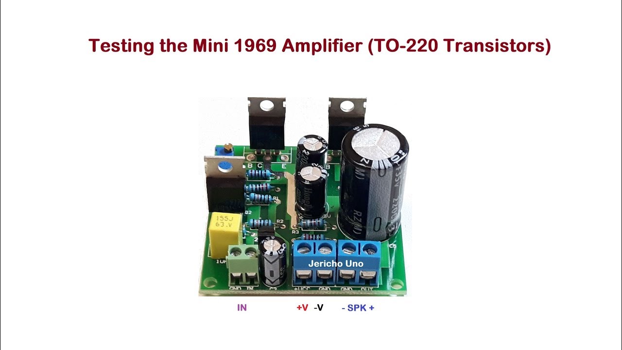 Testing the Mini 1969 Amplifier TO-220 transistors. TIP41C ($5) - YouTube