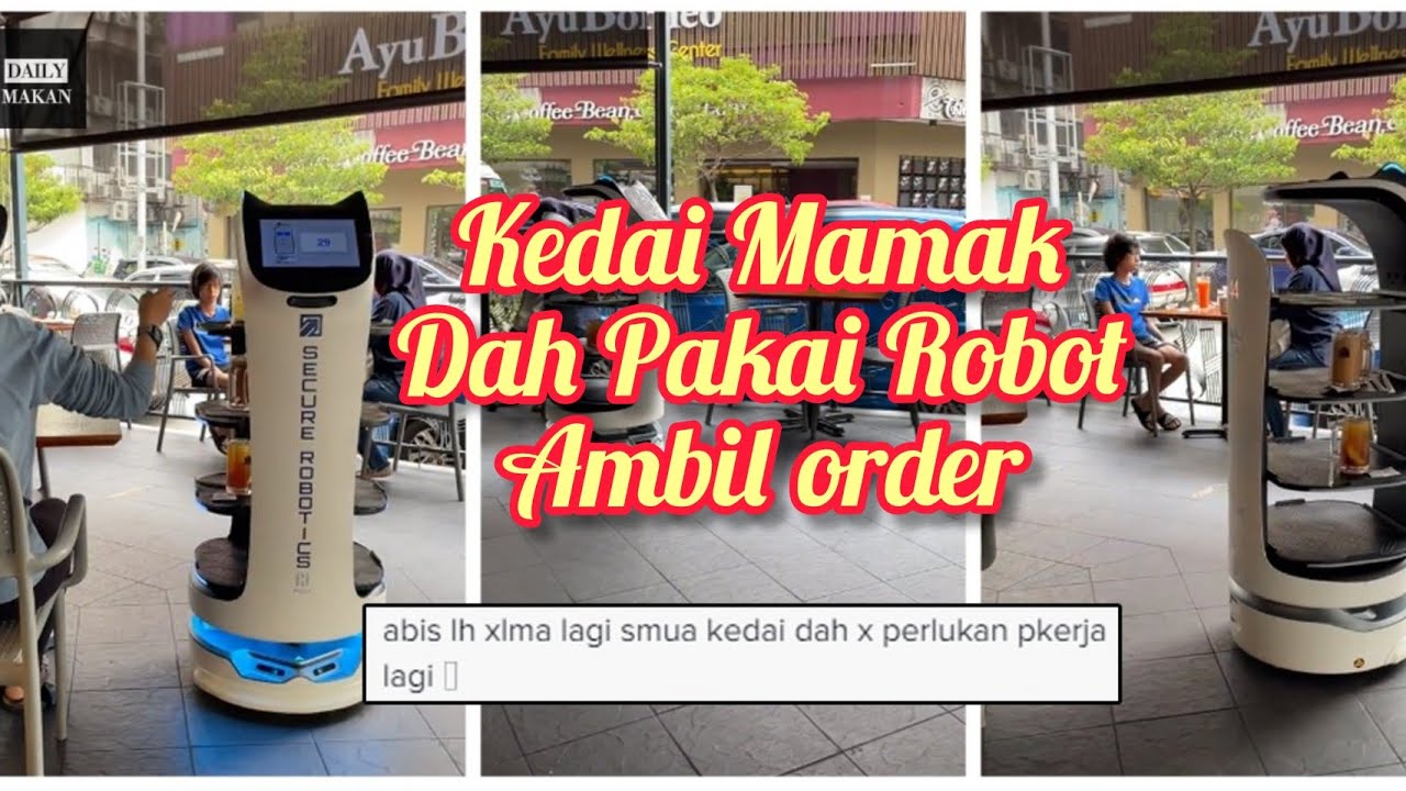 Robot Ambil Order Makanan Di Kedai Mamak Kl... Janji Malaysia - YouTube