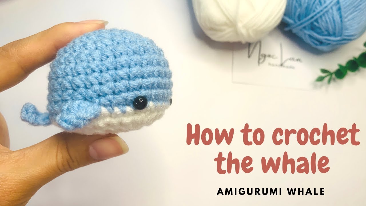 [English Sub] Hướng dẫn móc cá voi nhỏ làm móc khóa | A cute whale ...