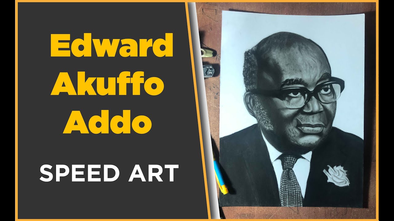 Charcoal Pencil Drawing of Edward Akuffo Addo in 10 hours -TIME LAPSED ...