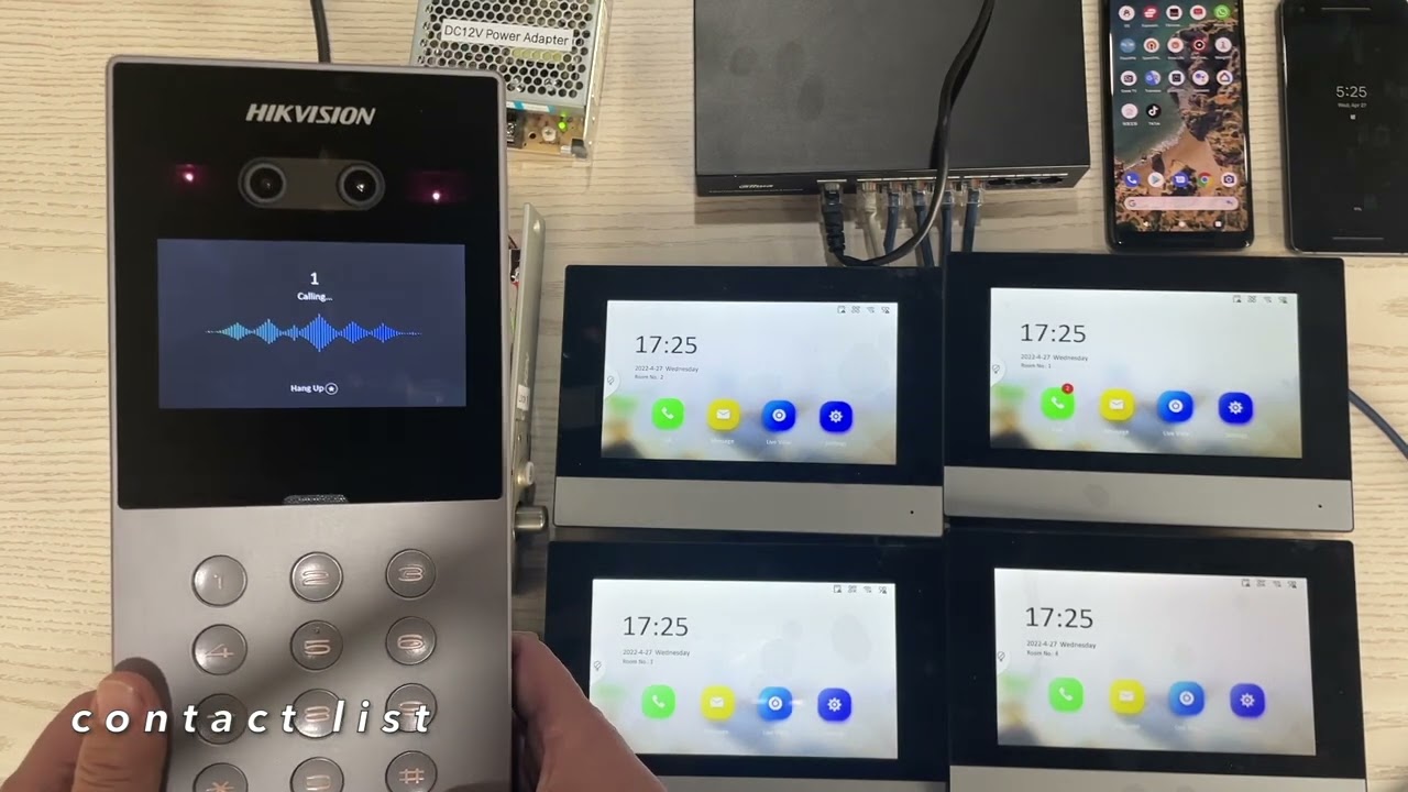 DS-KD9203-E6 Facial Door Station functional testing - YouTube