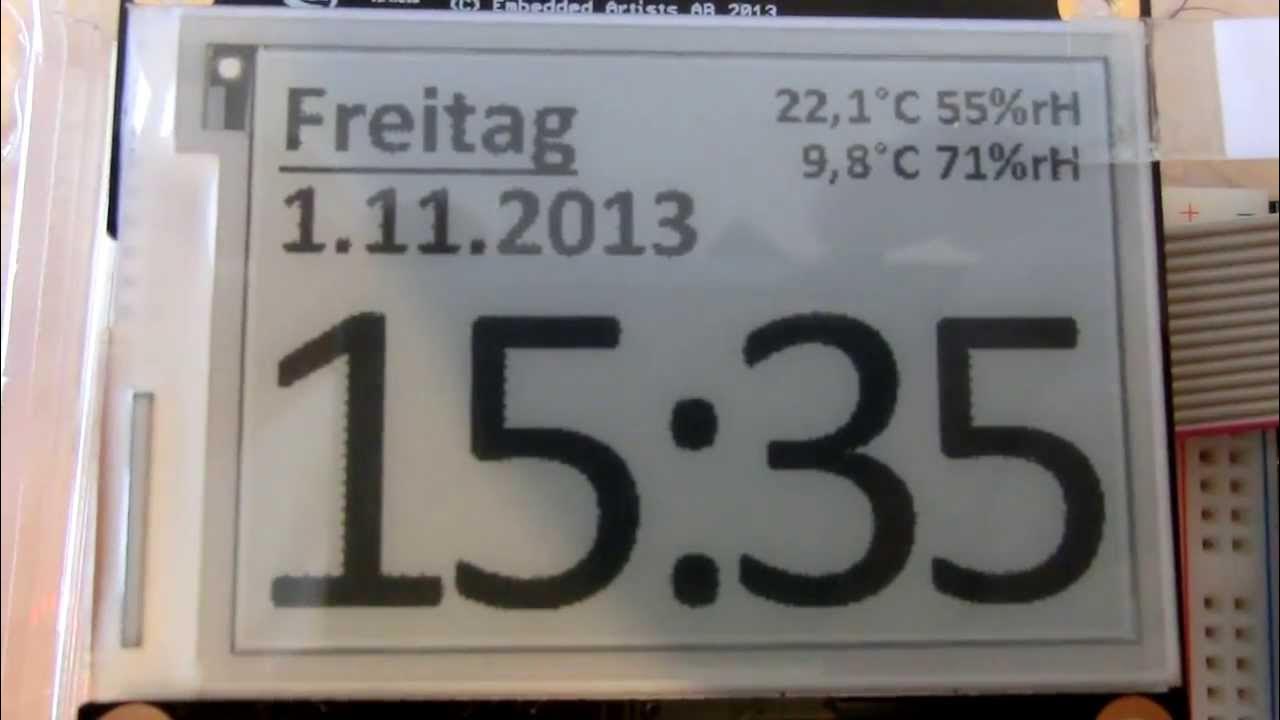 Arduino E-PAPER Display EPD EM027AS012 - YouTube